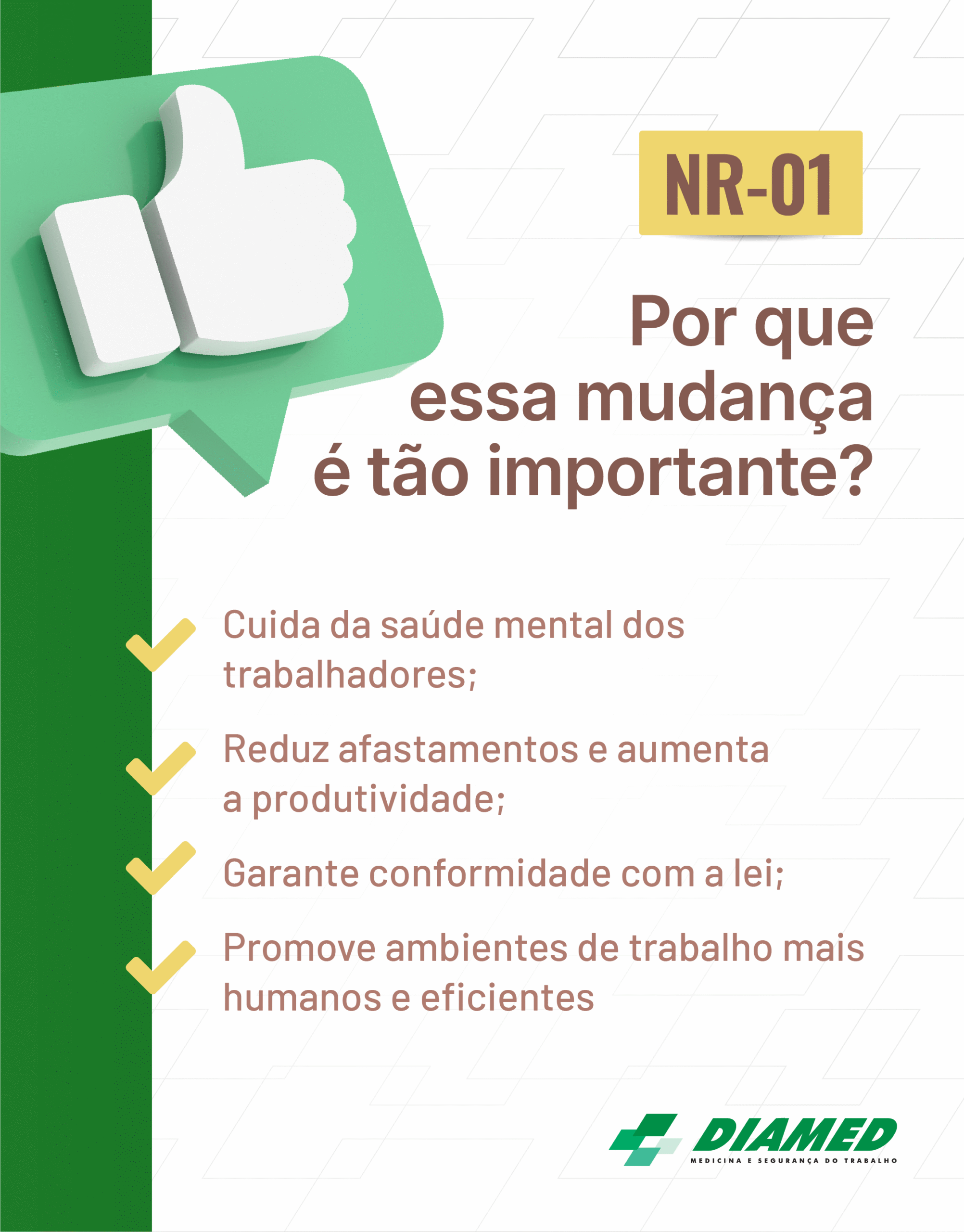 O que é a NR-01 e o que muda em 2025? - Diamed
